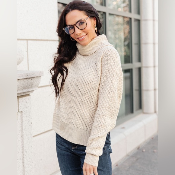 hailey & co | Sweaters | Ivory Turtleneck Sweater Hailey Co Nwt Small ...